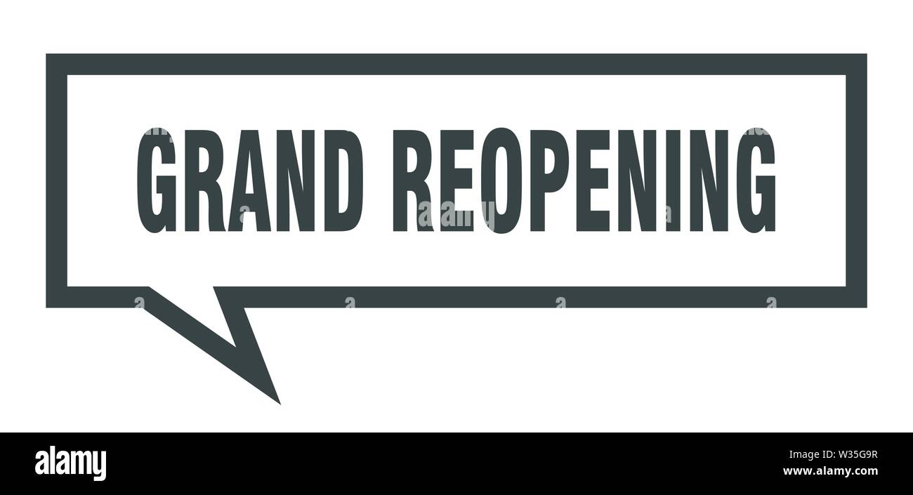 Reopening sign Black and White Stock Photos & Images - Alamy