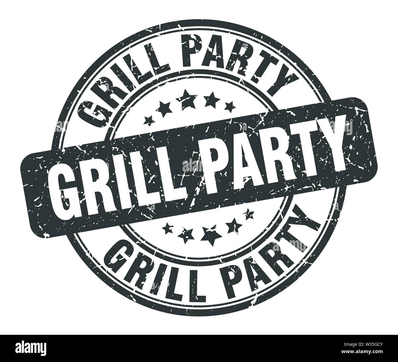 grill party stamp. grill party round grunge sign. grill party Stock ...