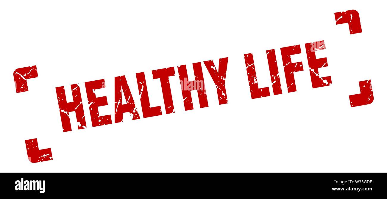 healthy life stamp. healthy life square grunge sign. healthy life Stock ...
