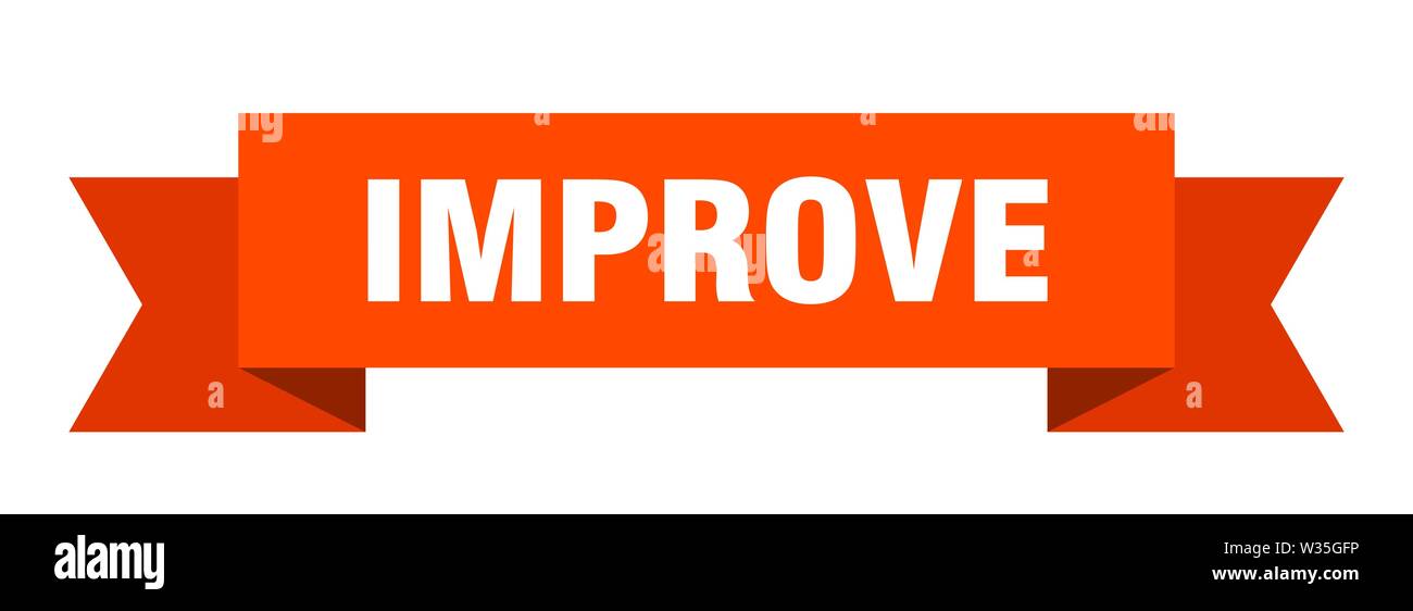 improve ribbon. improve isolated sign. improve banner Stock Vector ...