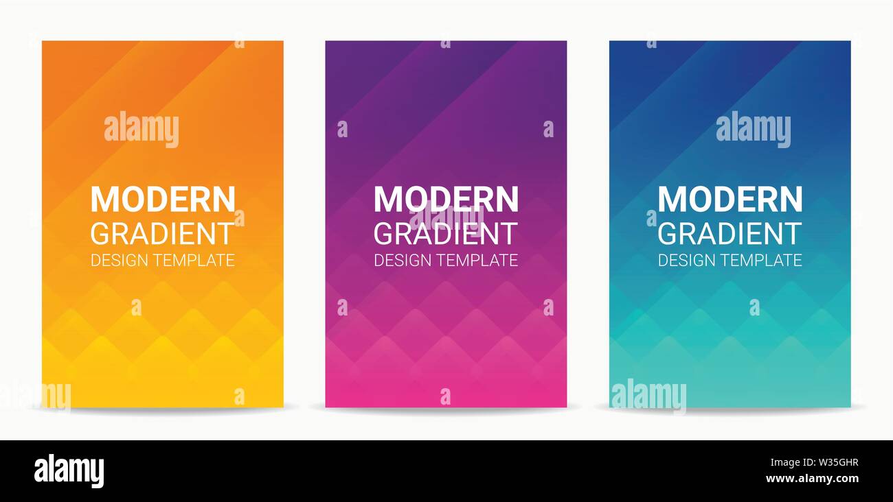 Fluid Modern gradient background design template set Stock Vector Image ...