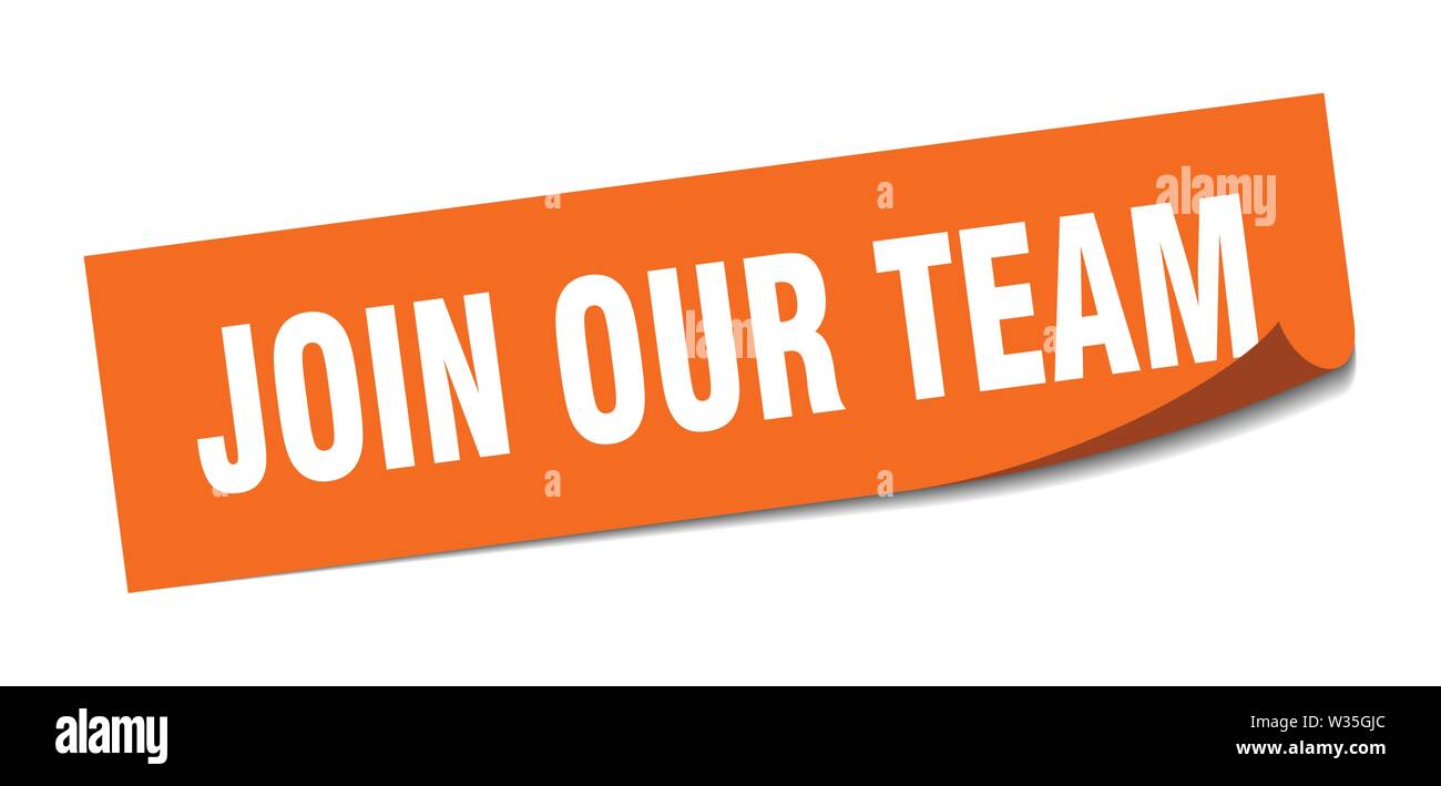 join our team sticker. join our team square isolated sign. join our ...