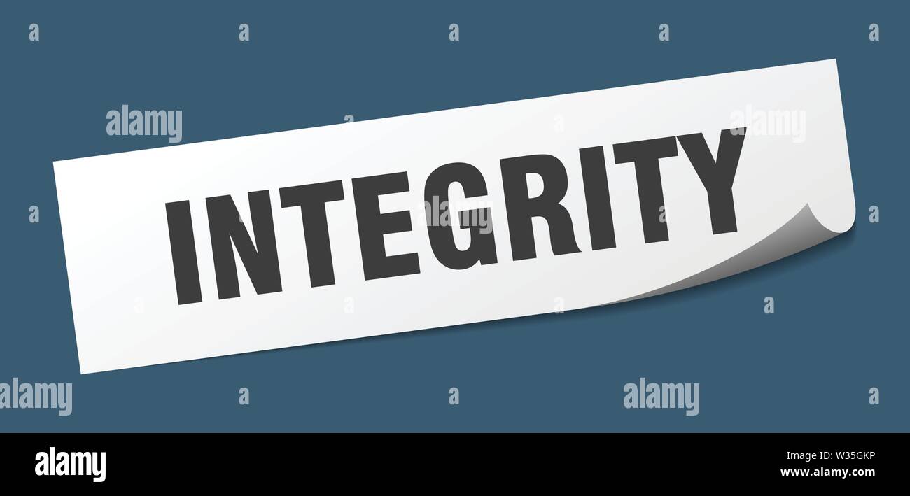 integrity sticker. integrity square isolated sign. integrity Stock ...
