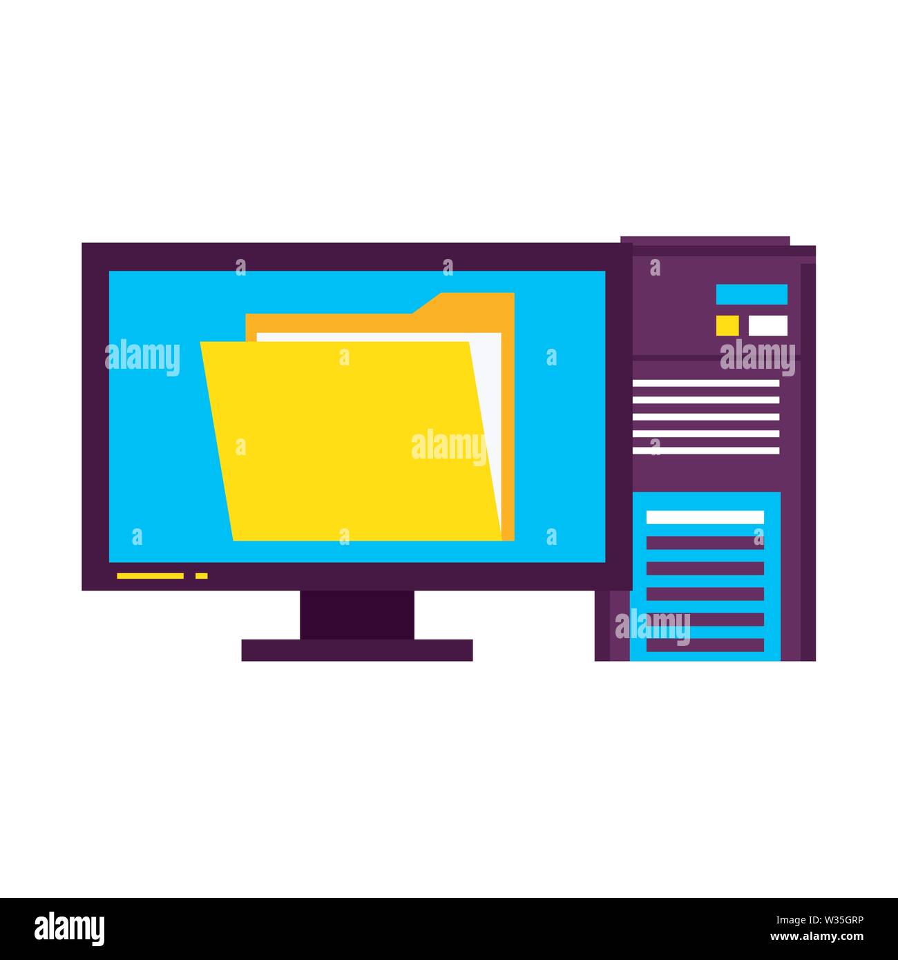 documents files system archives cartoon Stock Vector Image & Art - Alamy