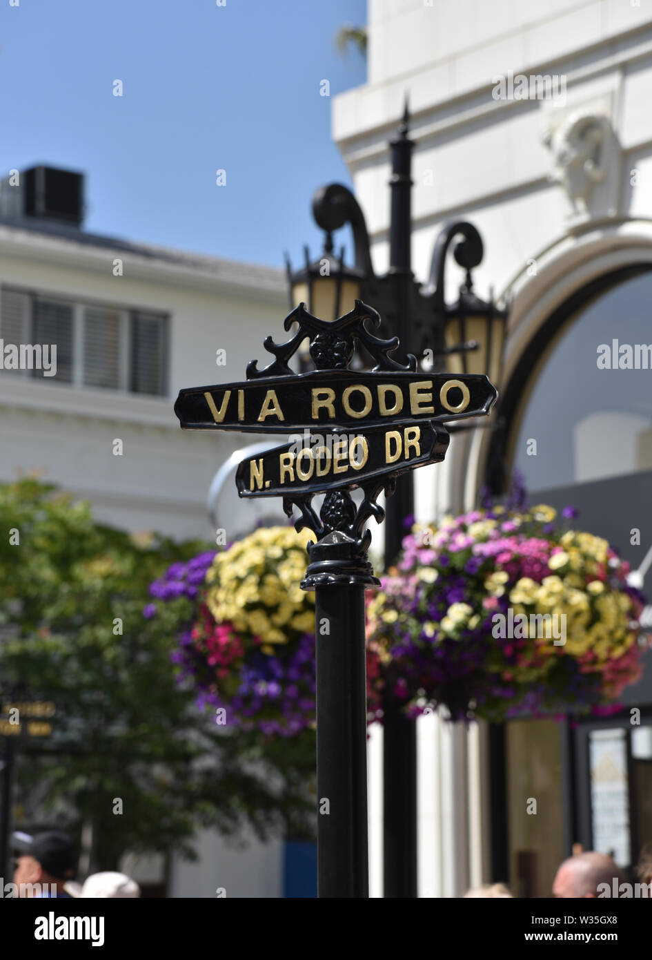 LOS ANGELES, CA/USA - July 8, 2019: Street sign for the famous ...
