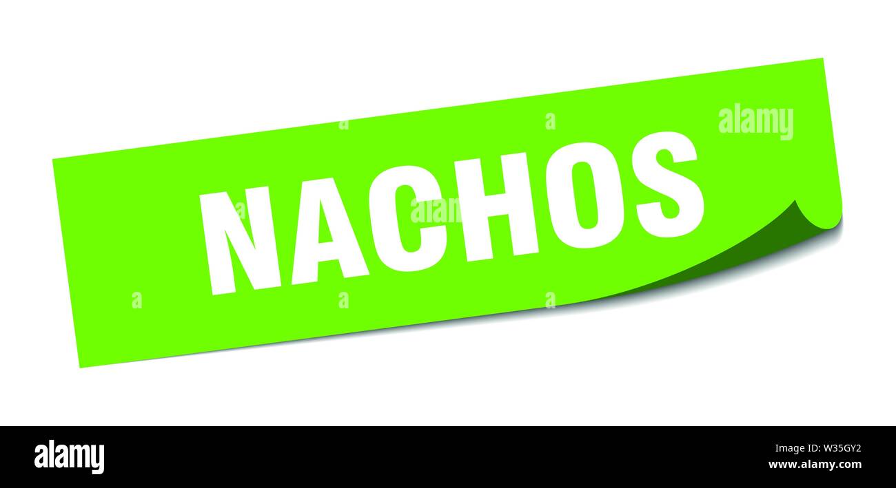 nachos sticker. nachos square isolated sign. nachos Stock Vector Image ...
