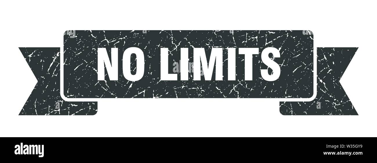 no limits grunge ribbon. no limits sign. no limits banner Stock Vector ...