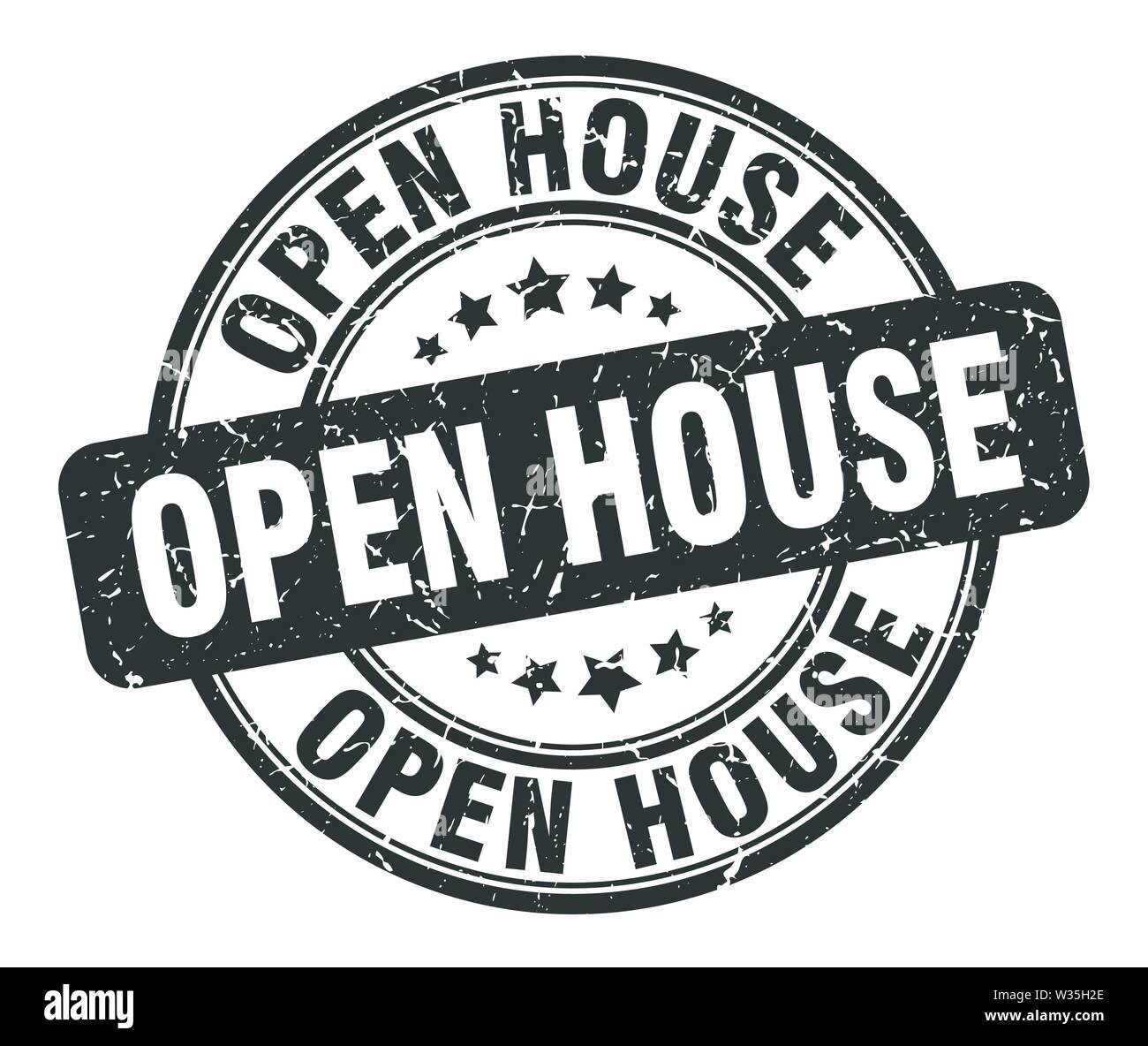 open house stamp. open house round grunge sign. open house Stock Vector ...