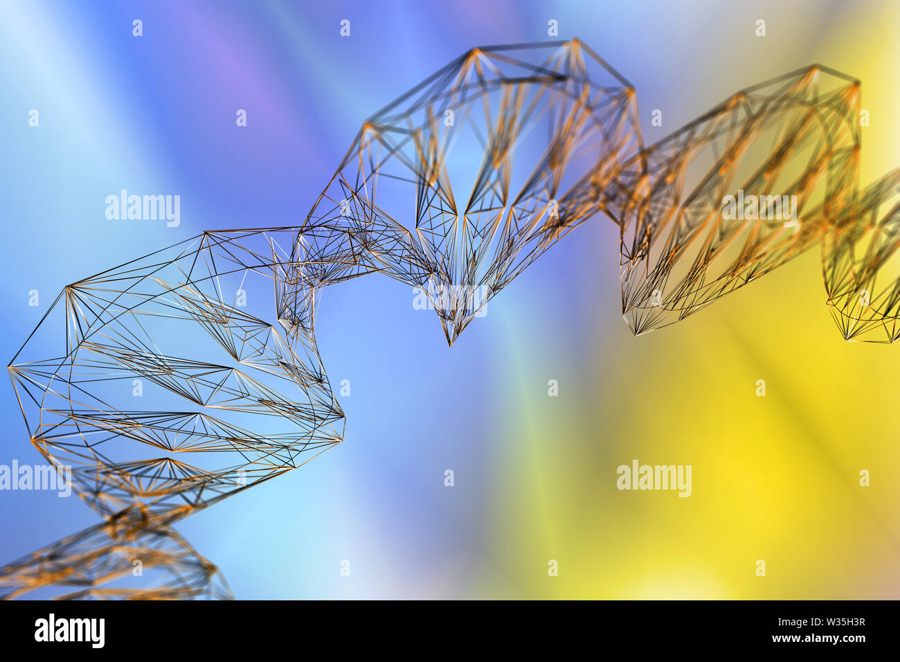 Abstract DNA strand double helix genetics 3D illustration Stock Photo ...