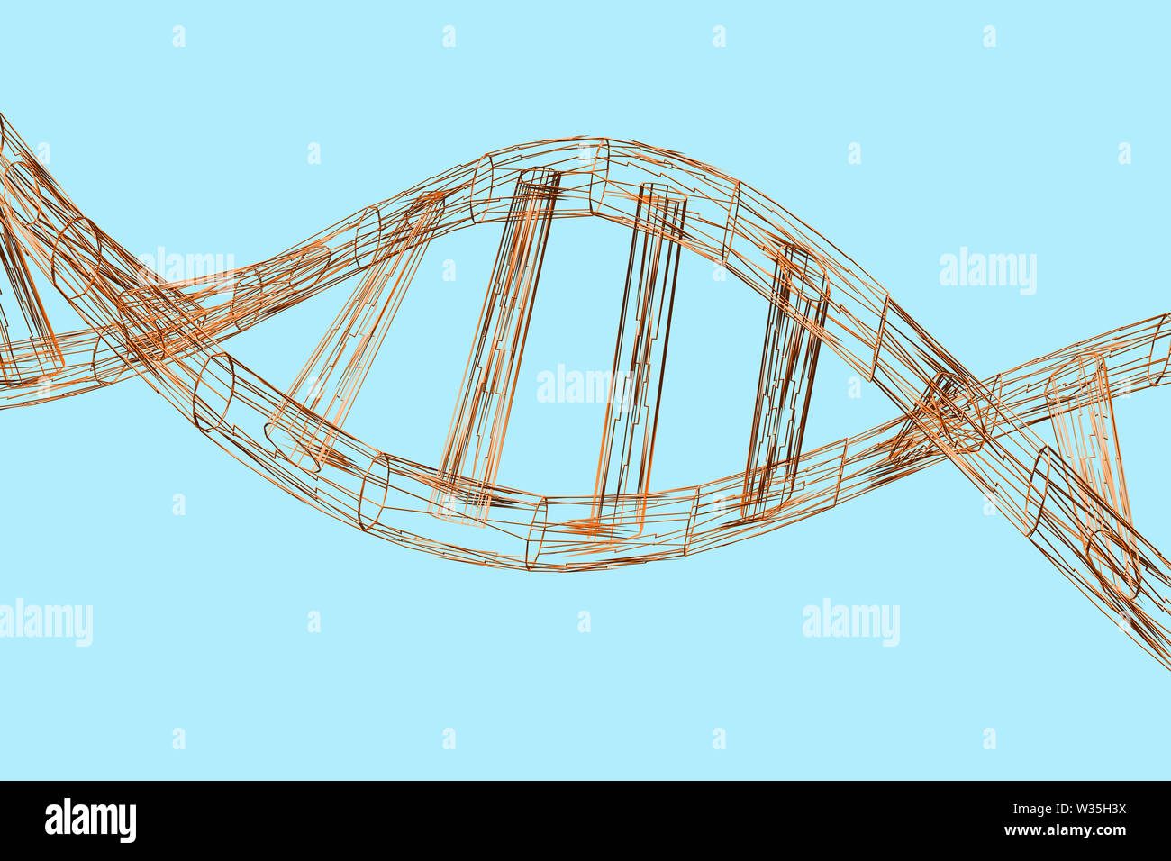 Abstract DNA strand double helix genetics 3D illustration Stock Photo ...
