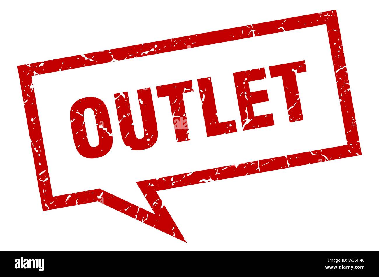 outlet sign. outlet square speech bubble. outlet Stock Vector Image ...