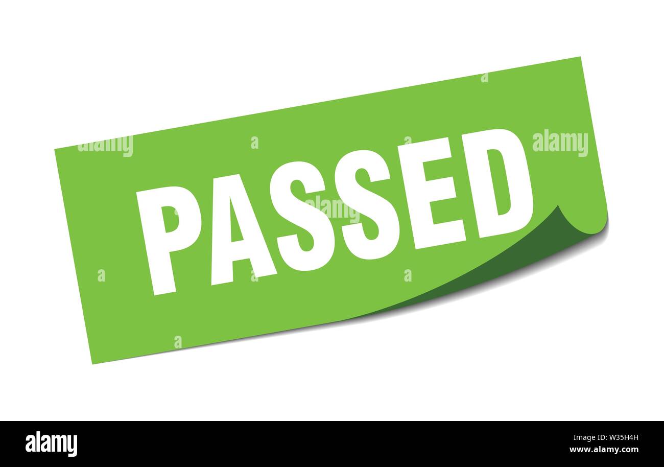 passed sticker. passed square isolated sign. passed Stock Vector Image ...