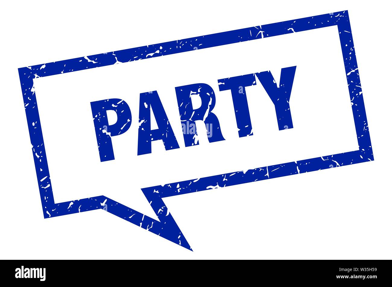 party sign. party square speech bubble. party Stock Vector Image & Art ...