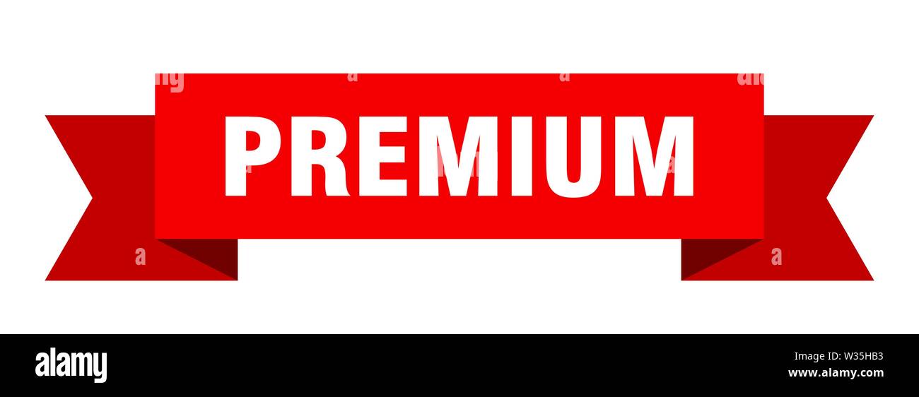 premium ribbon. premium isolated sign. premium banner Stock Vector ...