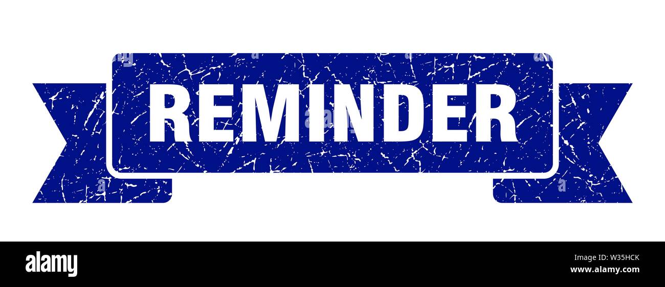 reminder grunge ribbon. reminder sign. reminder banner Stock Vector ...