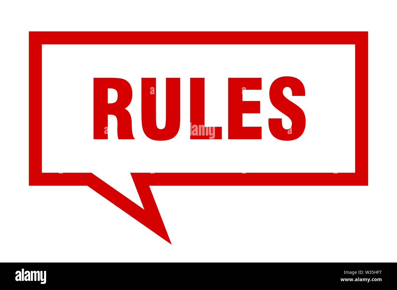 rules sign. rules square speech bubble. rules Stock Vector Image & Art ...