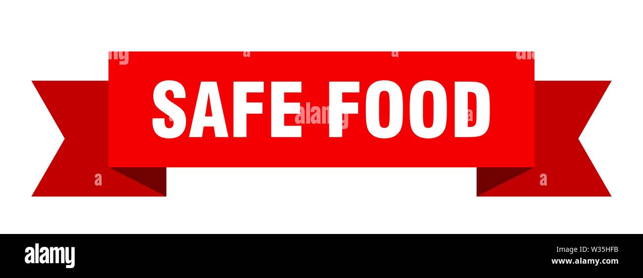 safe food ribbon. safe food isolated sign. safe food banner Stock ...