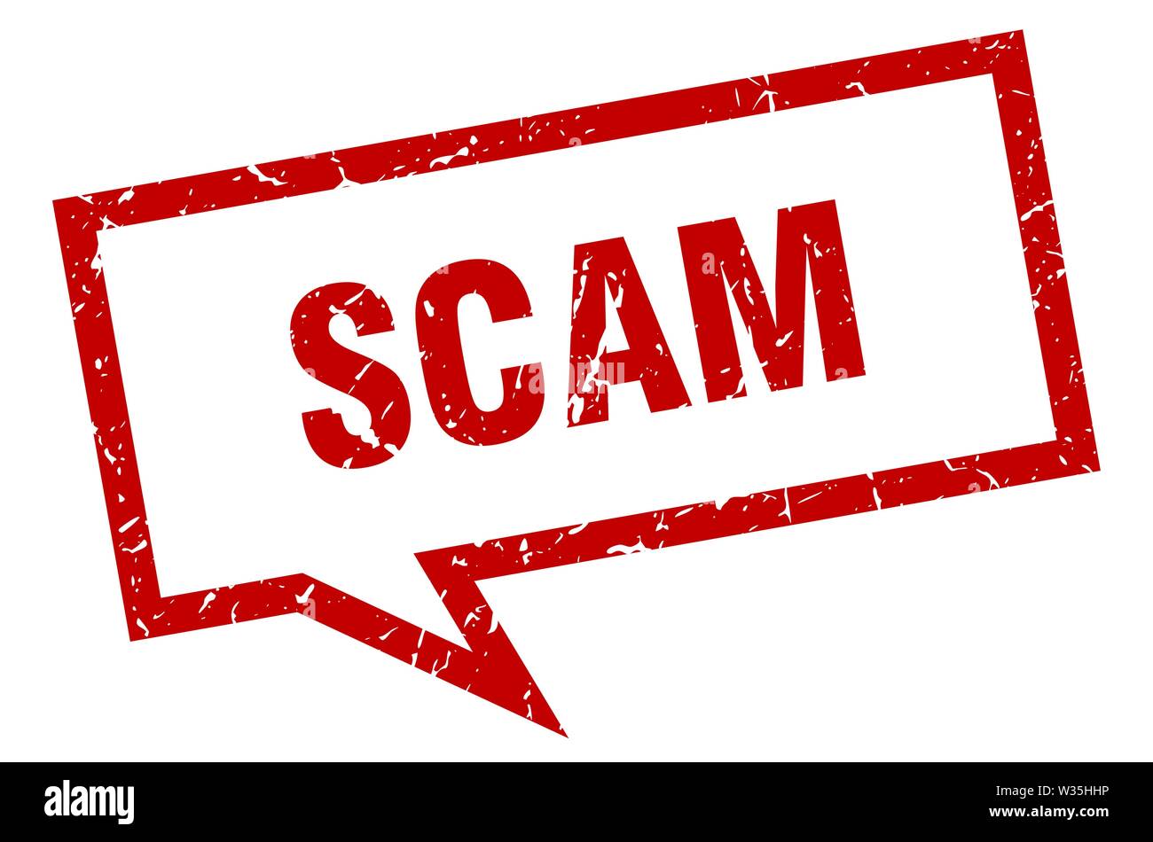 scam sign. scam square speech bubble. scam Stock Vector Image & Art - Alamy