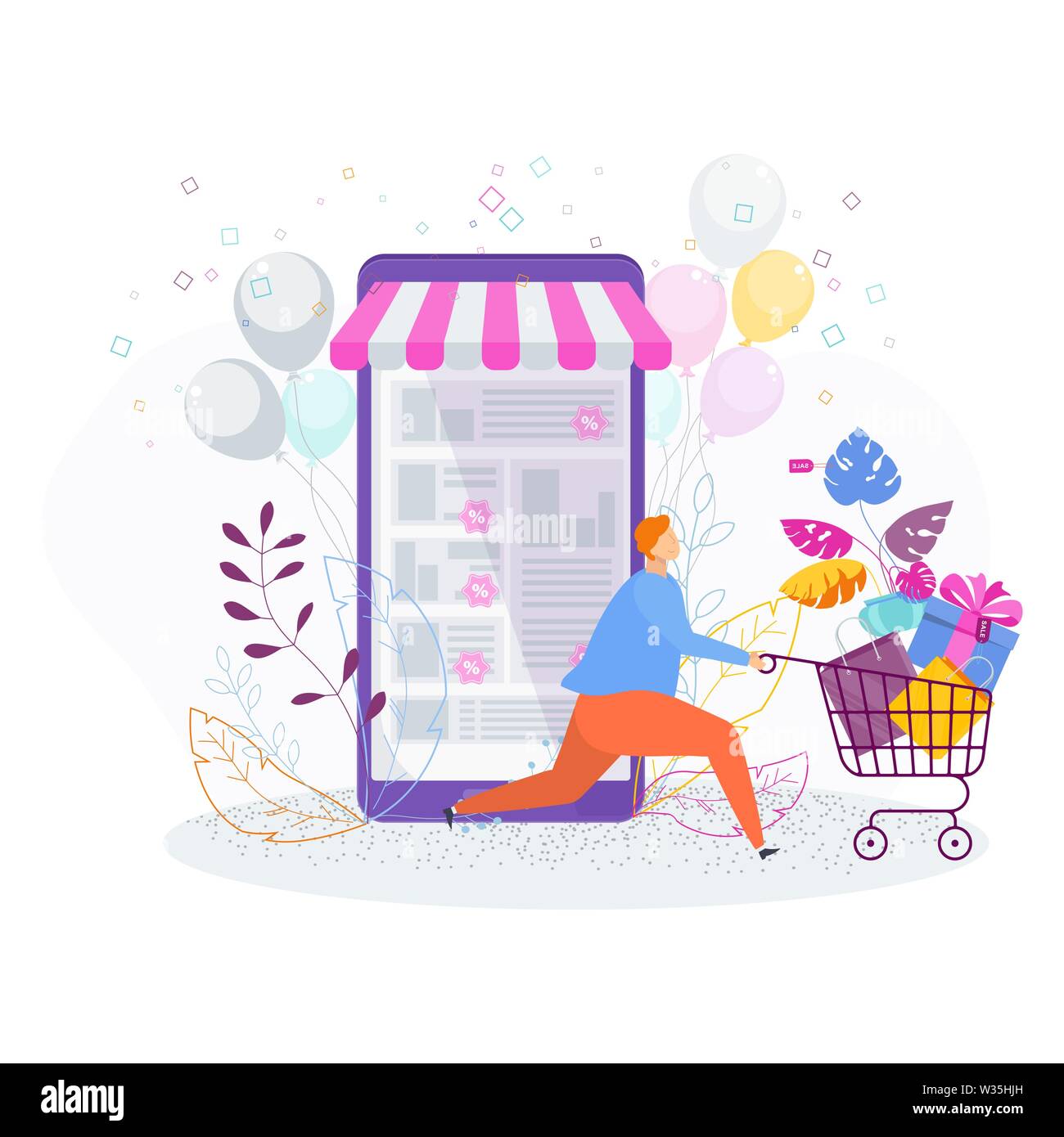 Man clothing store Stock Vector Images - Alamy