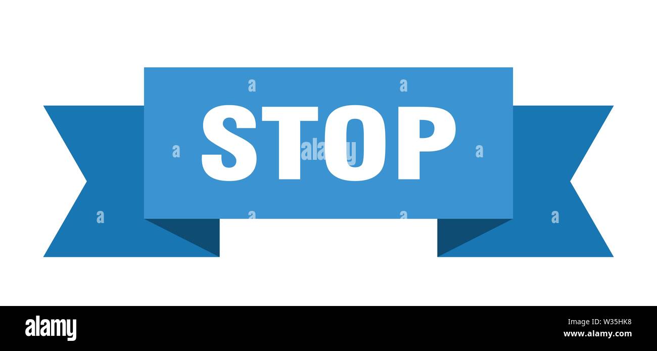 stop ribbon. stop isolated sign. stop banner Stock Vector Image & Art ...