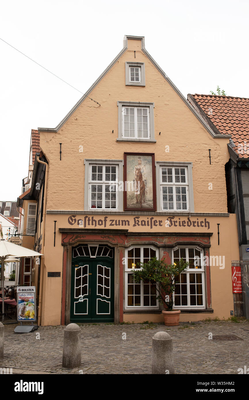The exterior of the Gasthof zum Kaiser Friedrich, in the Schnoor ...