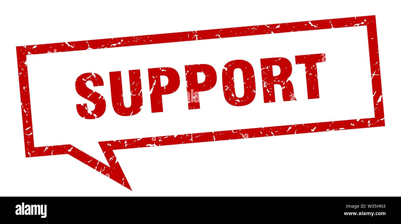 support sign. support square speech bubble. support Stock Vector Image ...