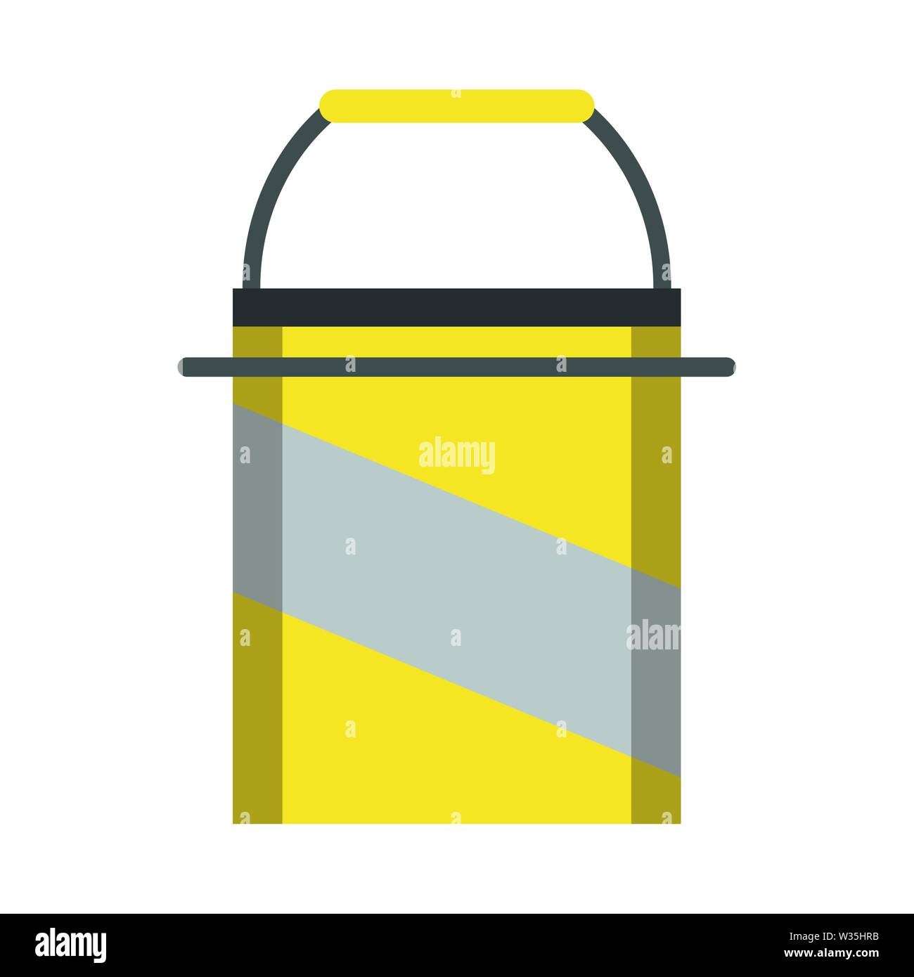 Plastic paint bucket with lid Stock Vector Images - Alamy