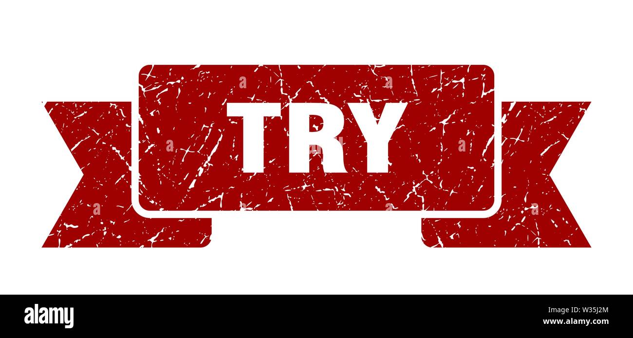 try grunge ribbon. try sign. try banner Stock Vector Image & Art - Alamy