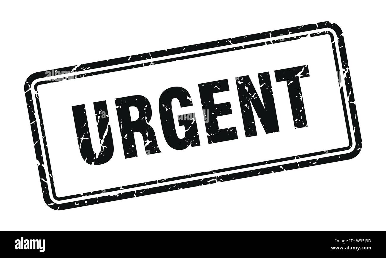 Urgent square stamp grunge Black and White Stock Photos & Images - Alamy
