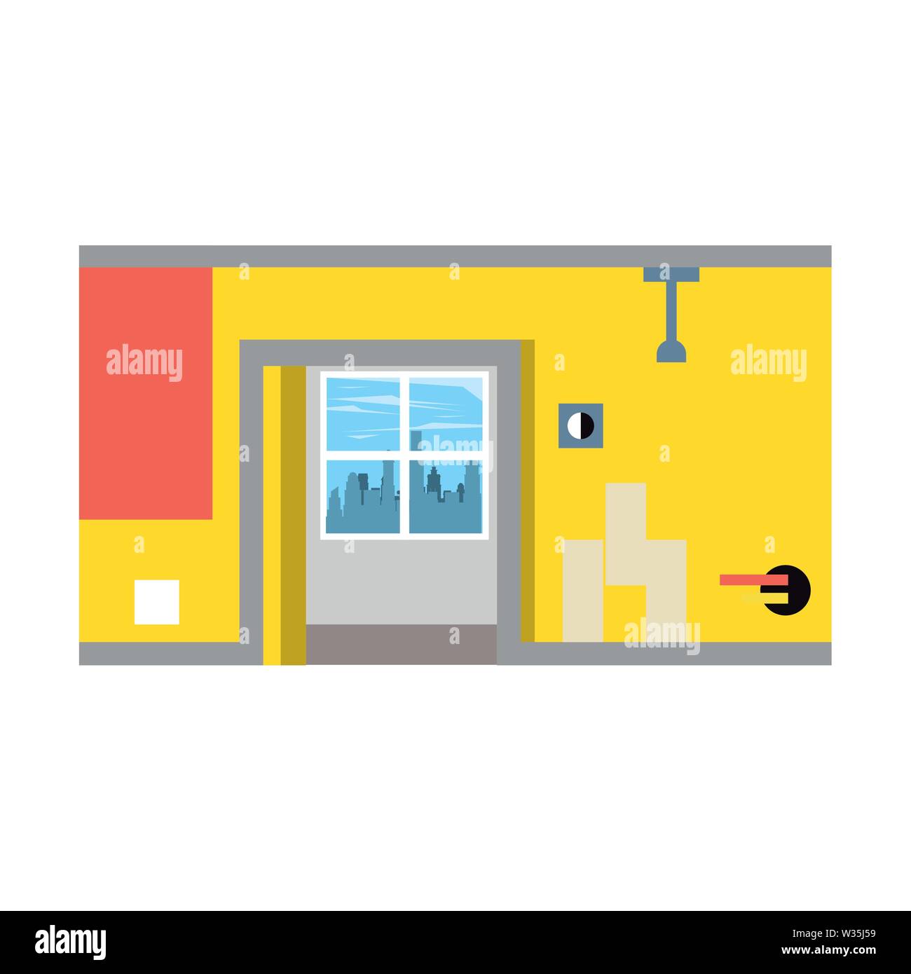 empty interior room scene cartoon Stock Vector Image & Art - Alamy