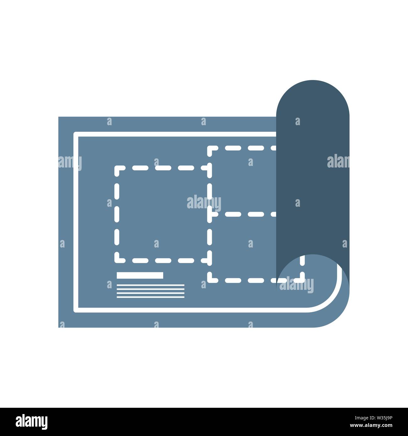 construction architectural project plan cartoon Stock Vector Image ...
