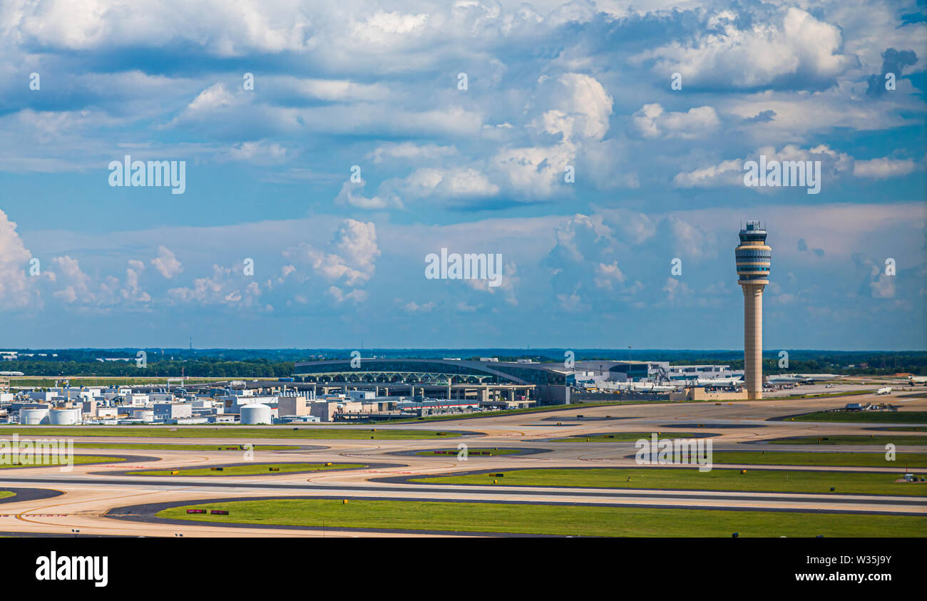 Tower at Atlanta Airport Stock Photo - Alamy