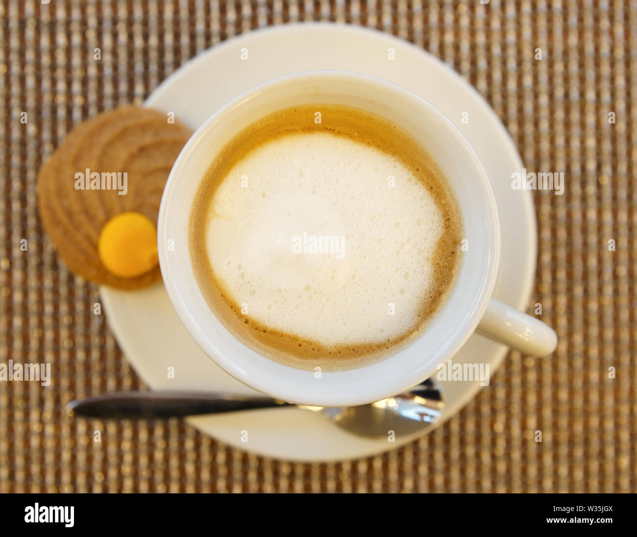 Cup of coffee shot from above Stock Photo - Alamy