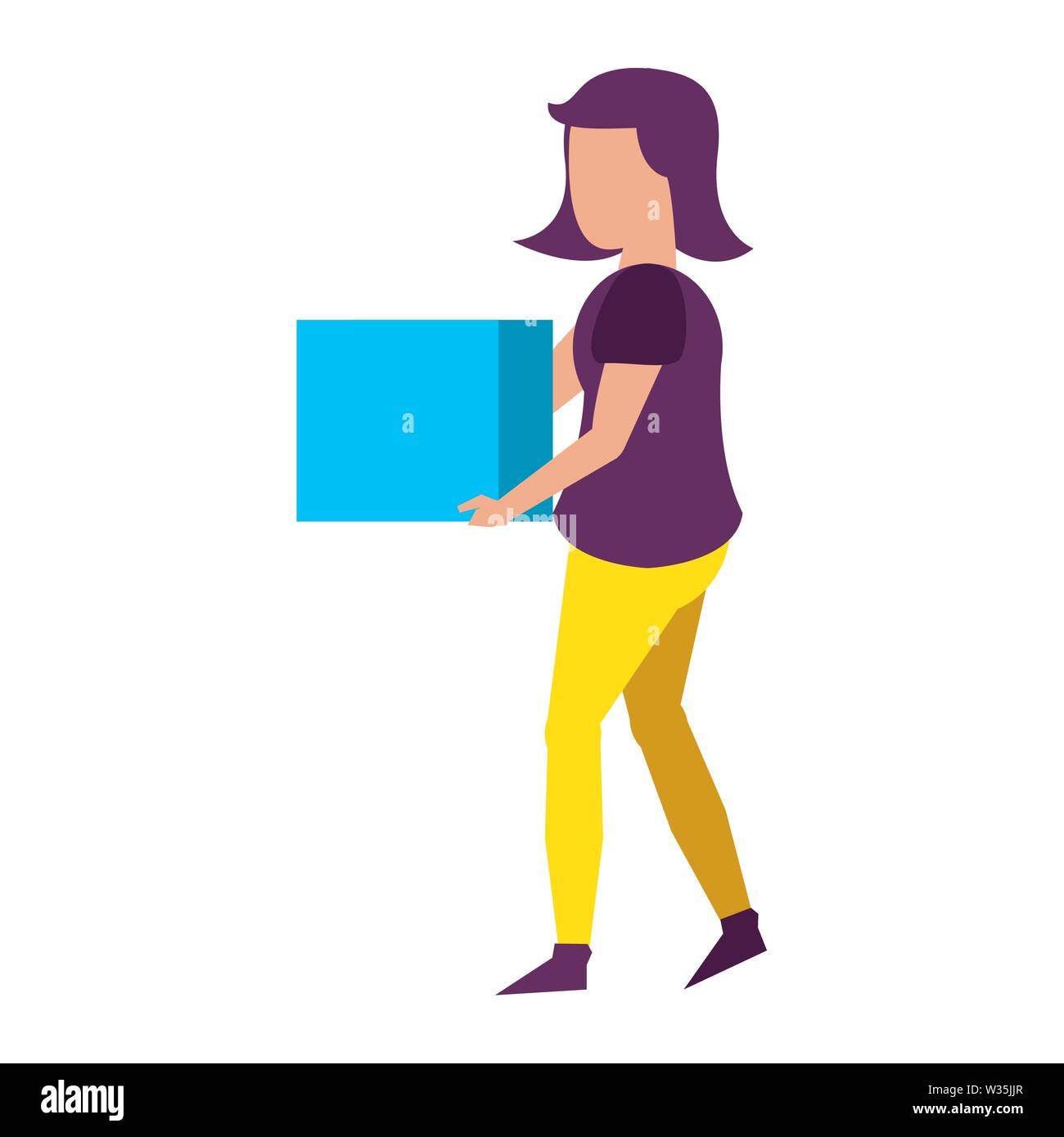 young woman without face cartoon Stock Vector Image & Art - Alamy
