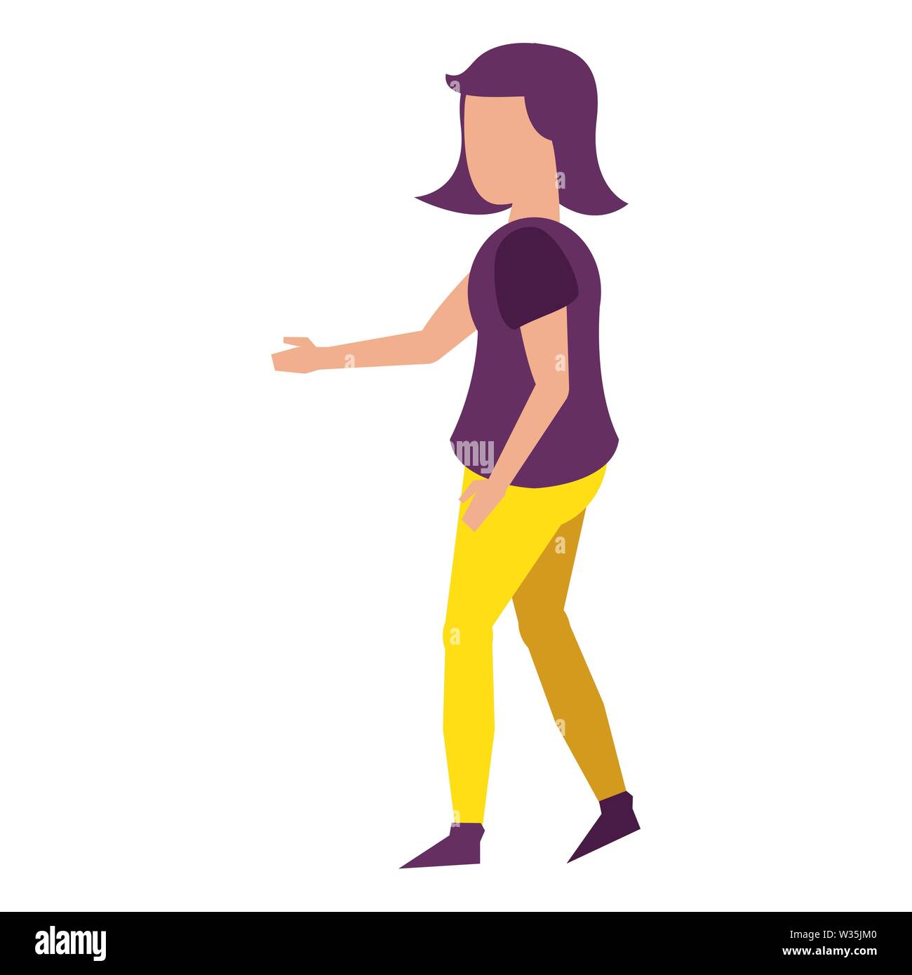 young woman without face cartoon Stock Vector Image & Art - Alamy