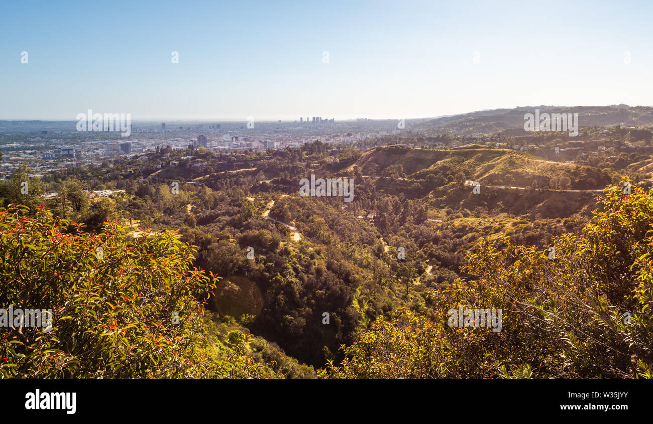 Panorama of Los Angeles city in California. USA Stock Photo - Alamy