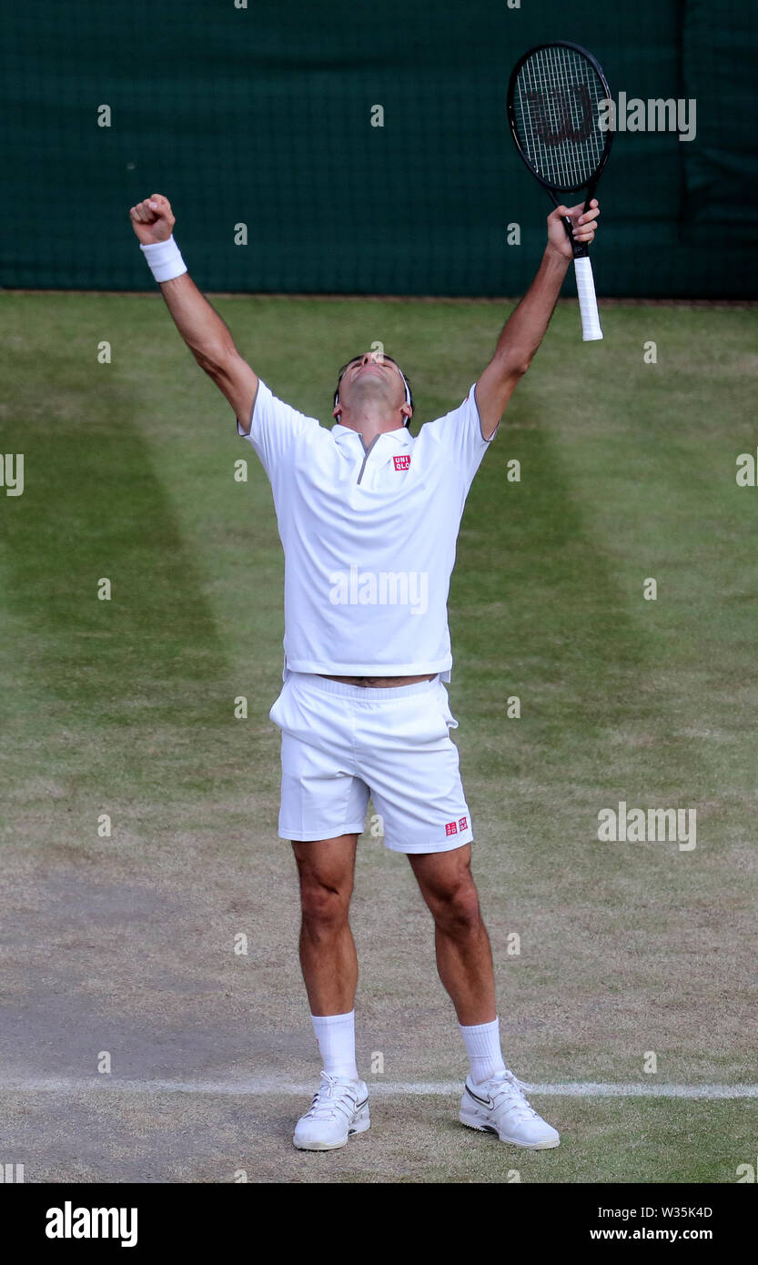 Wimbledon final 2019 federer hi-res stock photography and images - Alamy