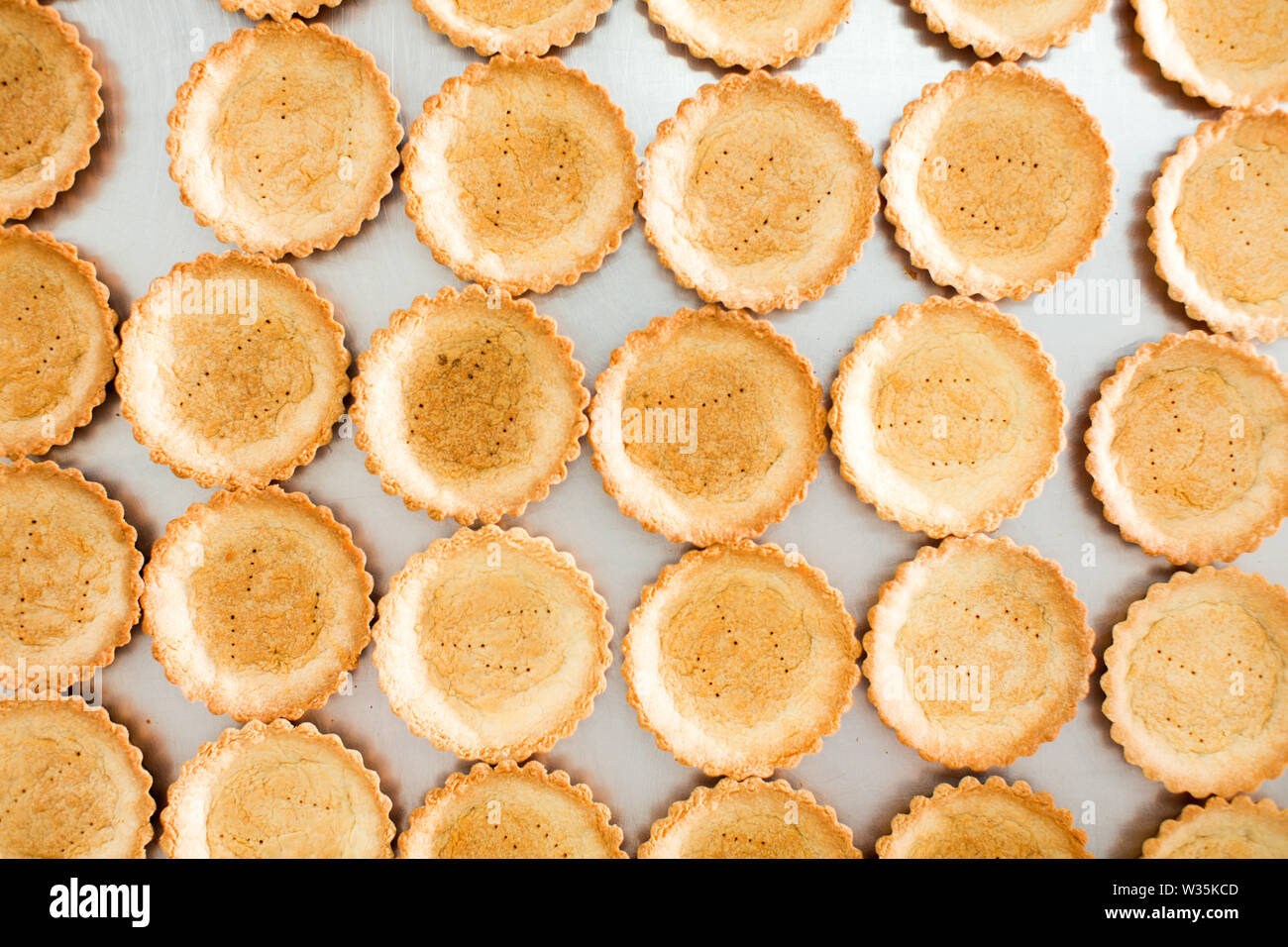 Round shortbread biscuits in rows. Food background Stock Photo - Alamy