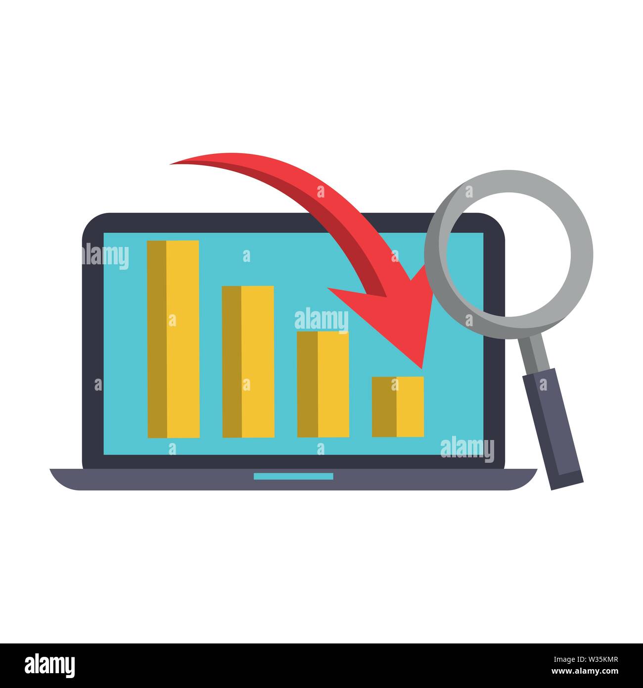 laptop computer mobile technology cartoon Stock Vector Image & Art - Alamy