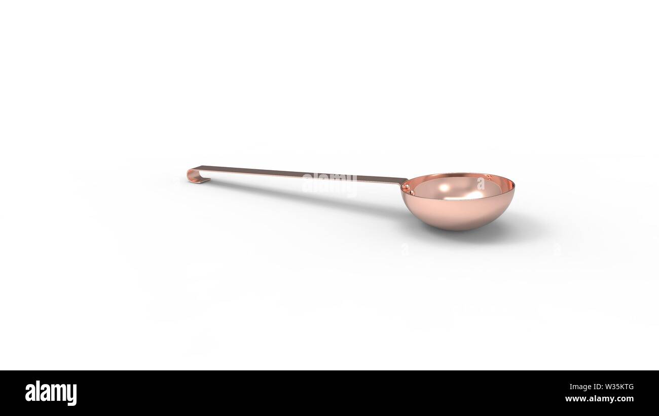 3d rendering of a metal ladle isolated in white studio background Stock ...