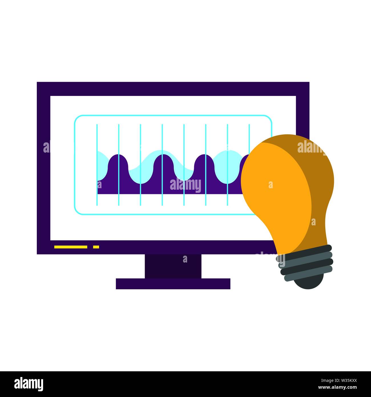 computer screen technology hardware cartoon Stock Vector Image & Art ...