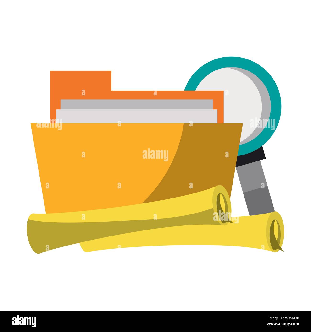 documents files system archives cartoon Stock Vector Image & Art - Alamy