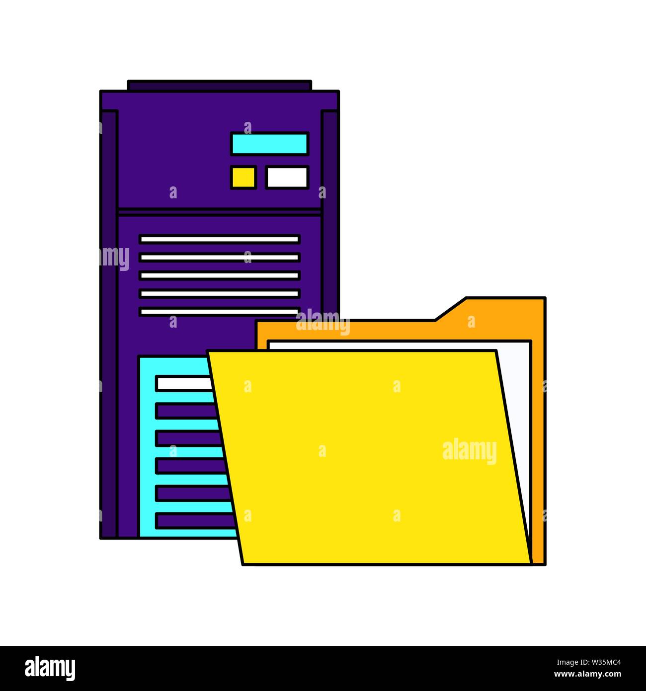 server tower network hardware cartoon Stock Vector Image & Art - Alamy