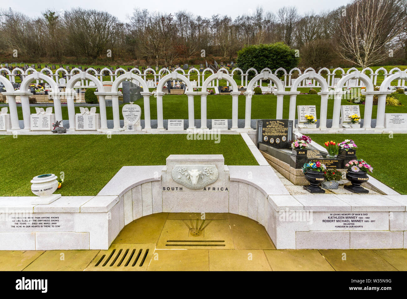 Aberfan, Wales – Disaster Memorial Garden, detail, on February 17 2019 ...