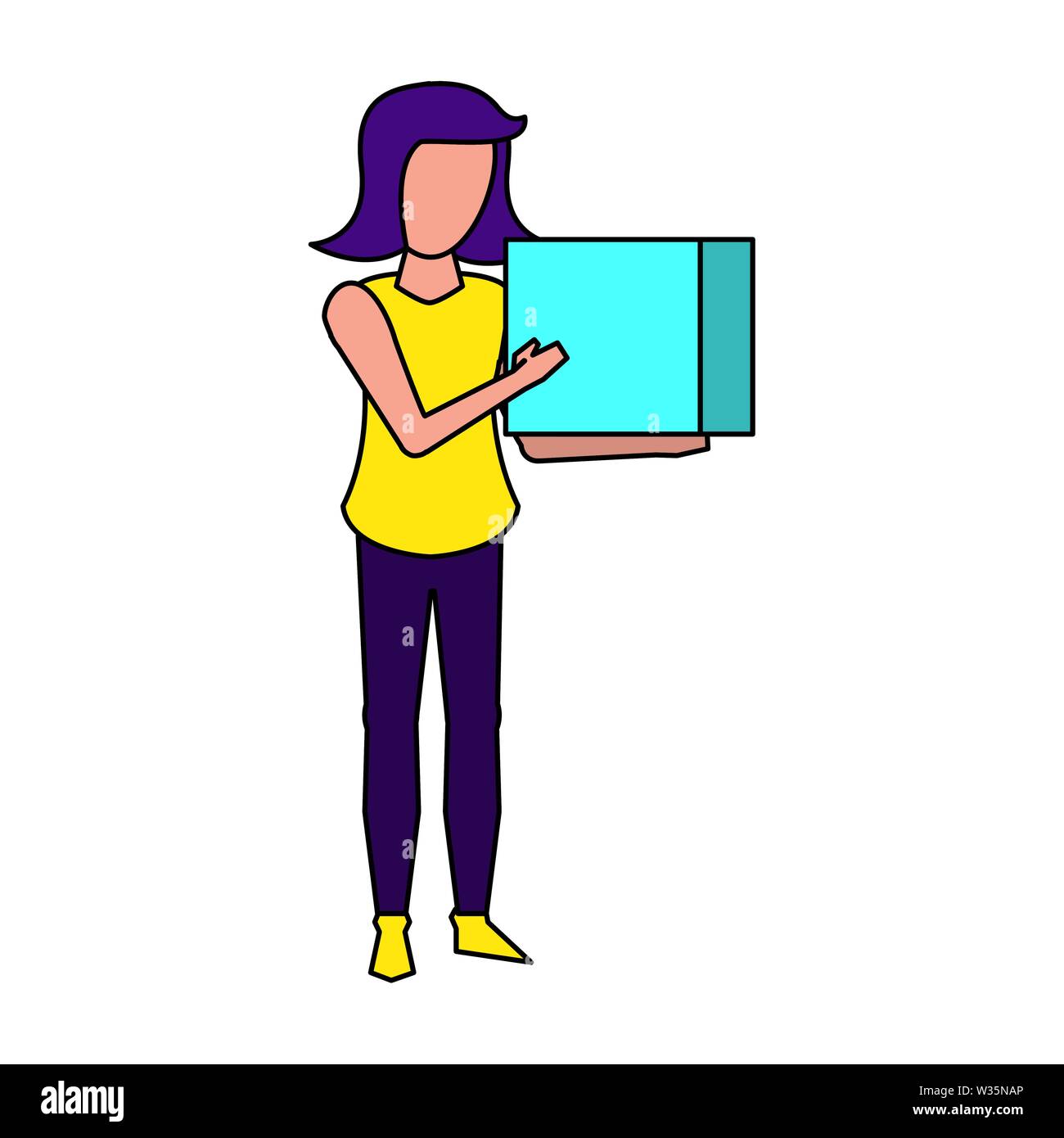 Yellow blouse Stock Vector Images - Alamy