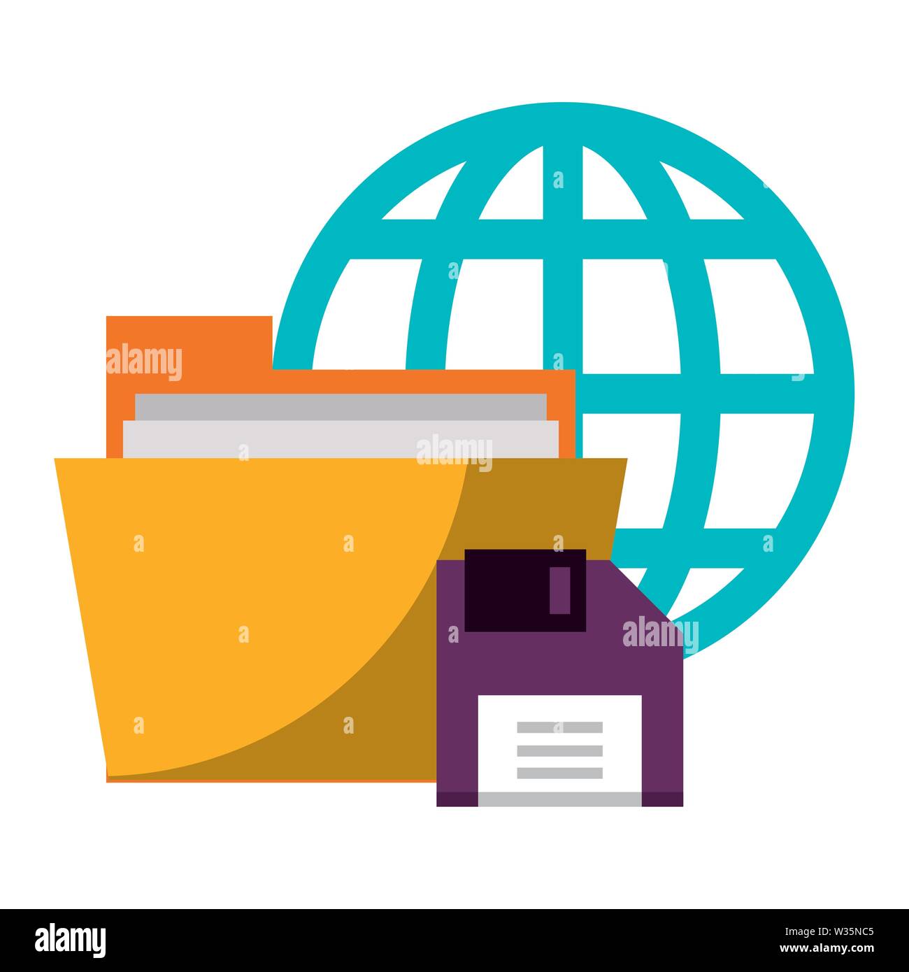 documents files system archives cartoon Stock Vector Image & Art - Alamy