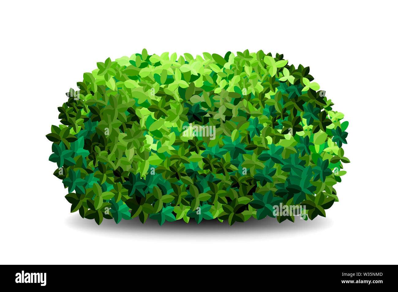 Garden bush. Green garden vegetation bushes icon. Ornamental plant ...