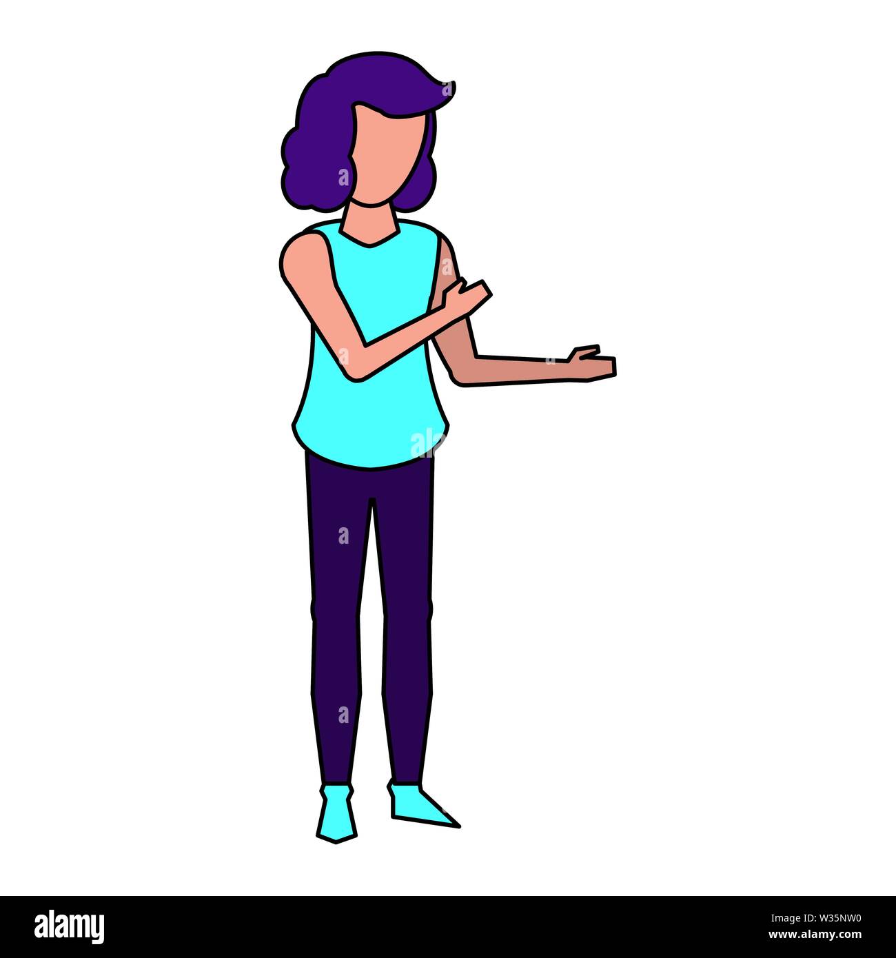 young woman without face cartoon Stock Vector Image & Art - Alamy