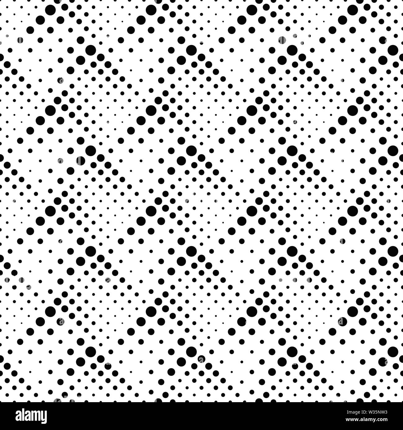 Seamless Geometrical Circle Pattern Background Abstract Black And White Vector Graphic Design