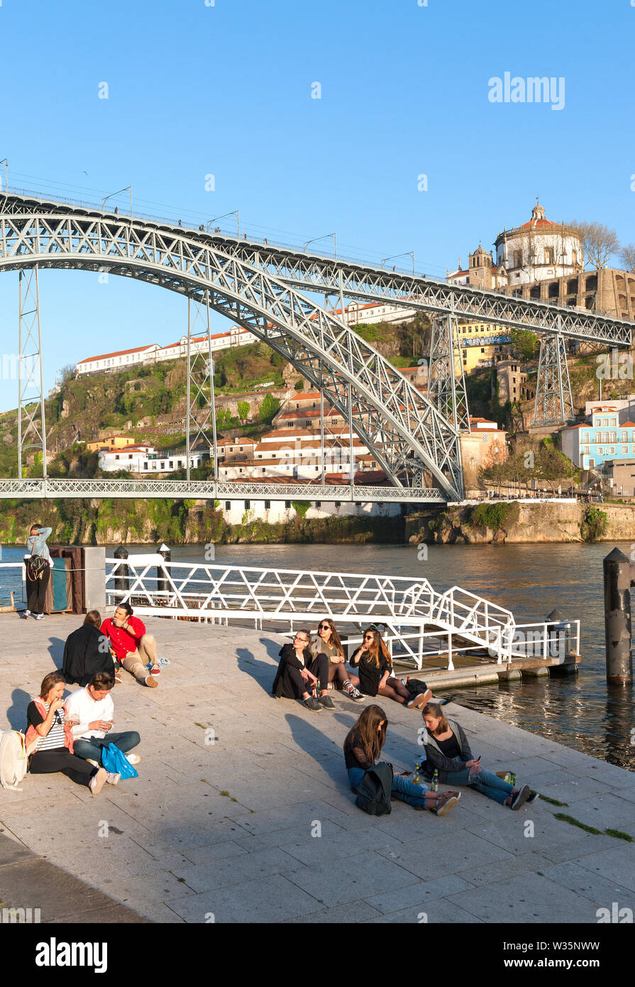 View at the city promenade in Porto Stock Photo - Alamy